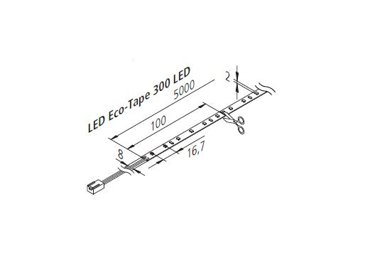 LED Eco-Tape 5m 300 LED 20W xw – MacLean BV